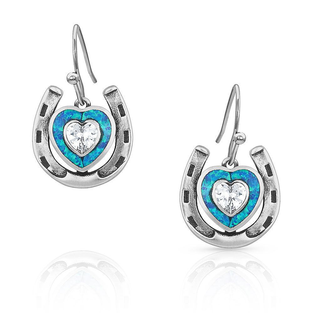 Montana Silversmiths Love Inside Luck Horseshoe Earrings | Bass Pro Shops